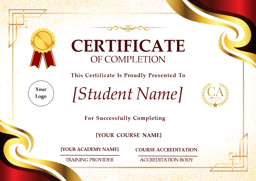 Landscape - Red Gold Academy Certificate of Course Completion - Course ...