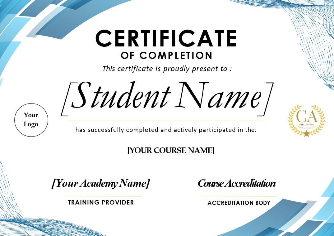 Landscape - Blue Academy Certificate of Course Completion - Course ...