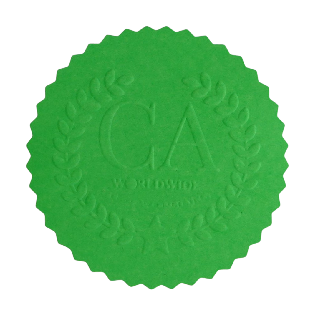 Green Embossing Wafer - Course Accreditation | Over 12 Industries