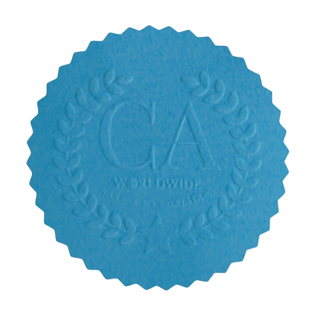 Light Blue Embossing Wafer - Course Accreditation | Over 12 Industries